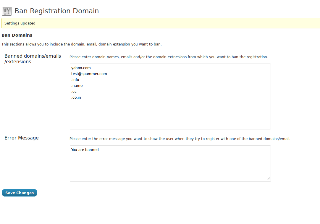 Introducing WordPress Ban Registration Domain Plugin | BuddyDev