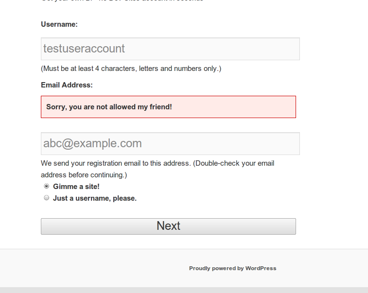 WordPress Restrict Email Domains | BuddyDev