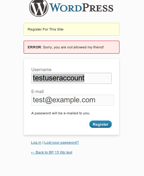 WordPress Restrict Email Domains | BuddyDev