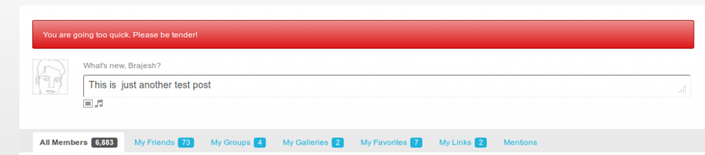 BuddyPress Rate Limit User Activity | BuddyDev