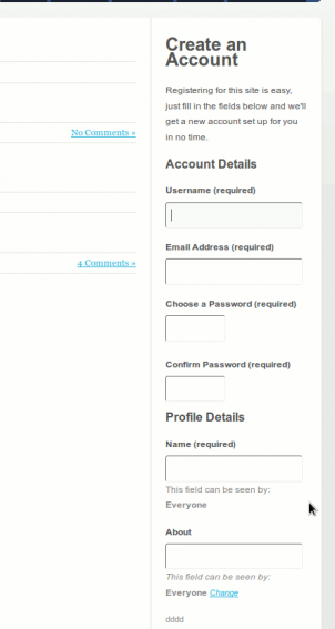 Show BuddyPress User Registration form everywhere on your BuddyPress ...