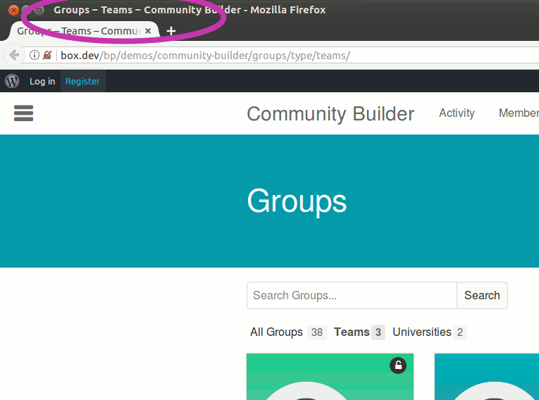 Better group type directory title for BuddyPress | BuddyDev